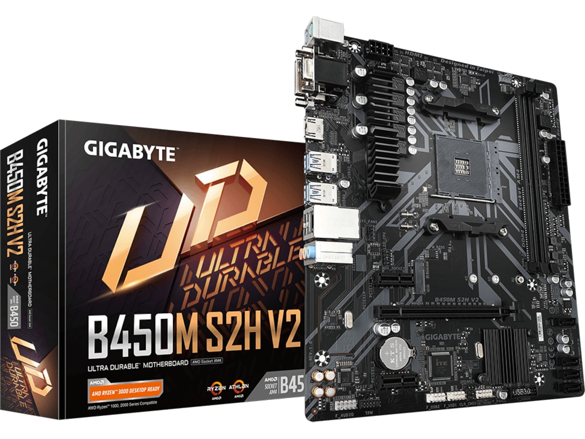 Gigabyte B450M S2H V2 Moderkort | KomplettFöretag.se