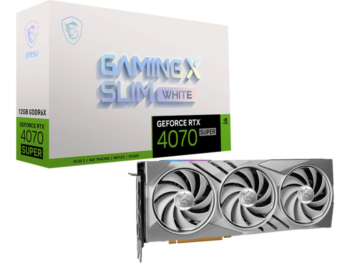 MSI GeForce RTX Gaming X Slim 4070 SUPER (vit) - KomplettFöretag.se