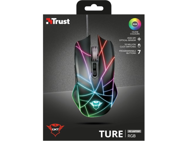 Trust GXT 160X Ture Gaming Mus (svart) | KomplettFöretag.se
