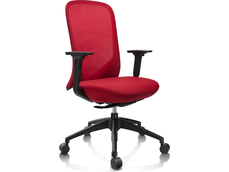 Ergonomisk kontorsstol design röd | KomplettFöretag.se