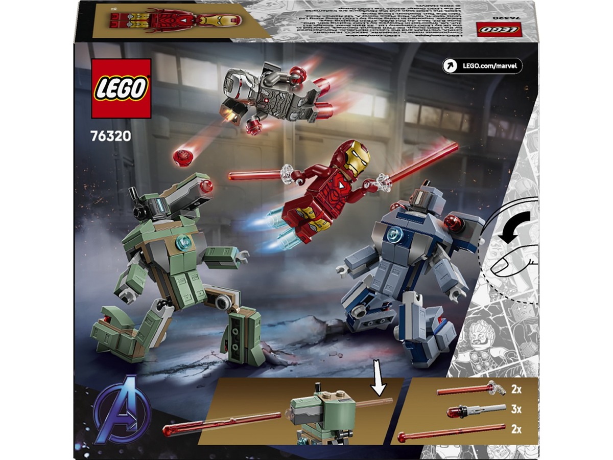 LEGO Super Heroes Iron Man och War Machine mot Hammer-droner 76320 ...
